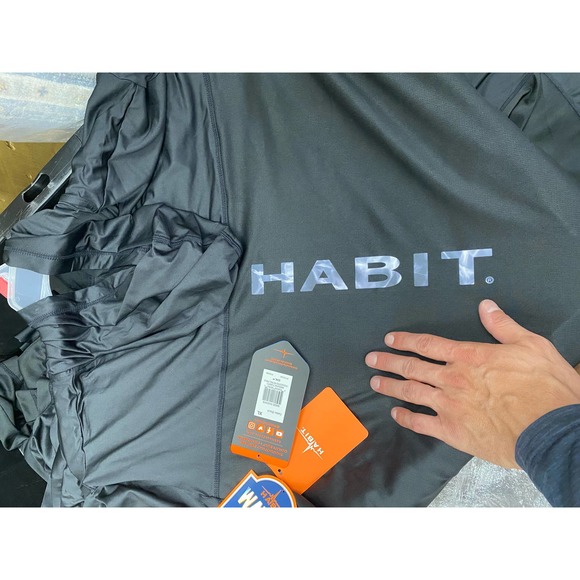 Habit Outdoors | Shirts | Nwt Habit Mens Upf 4 Uv Protection Hooded Performance Layer Black ...